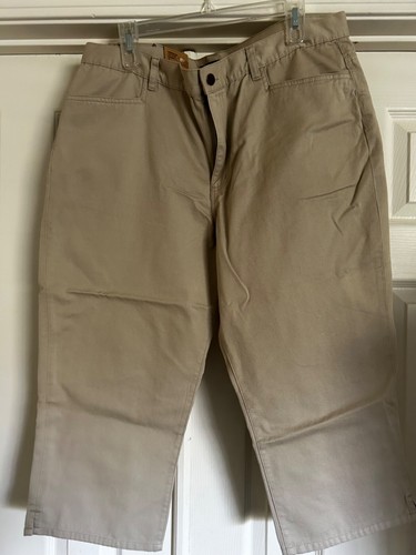 NWT Lauren Ralph Classic Mid Calf Capri ~ Luxe Stone ~ Size 16 ~ Womens ...