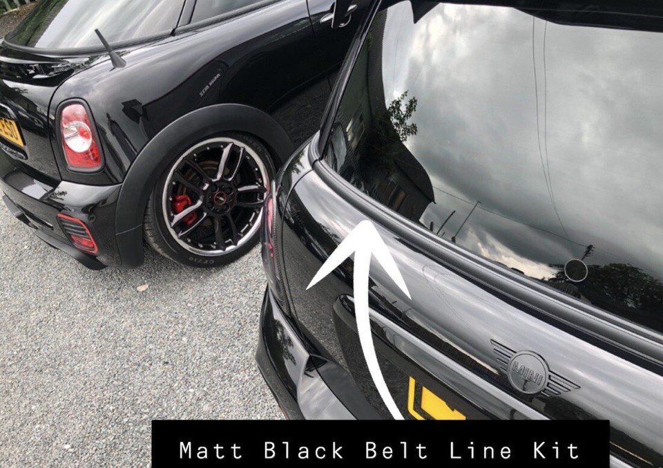 For MINI Matt Black Belt Line Kit R56 R55 R58 R59 Window Trim Vinyl De ...
