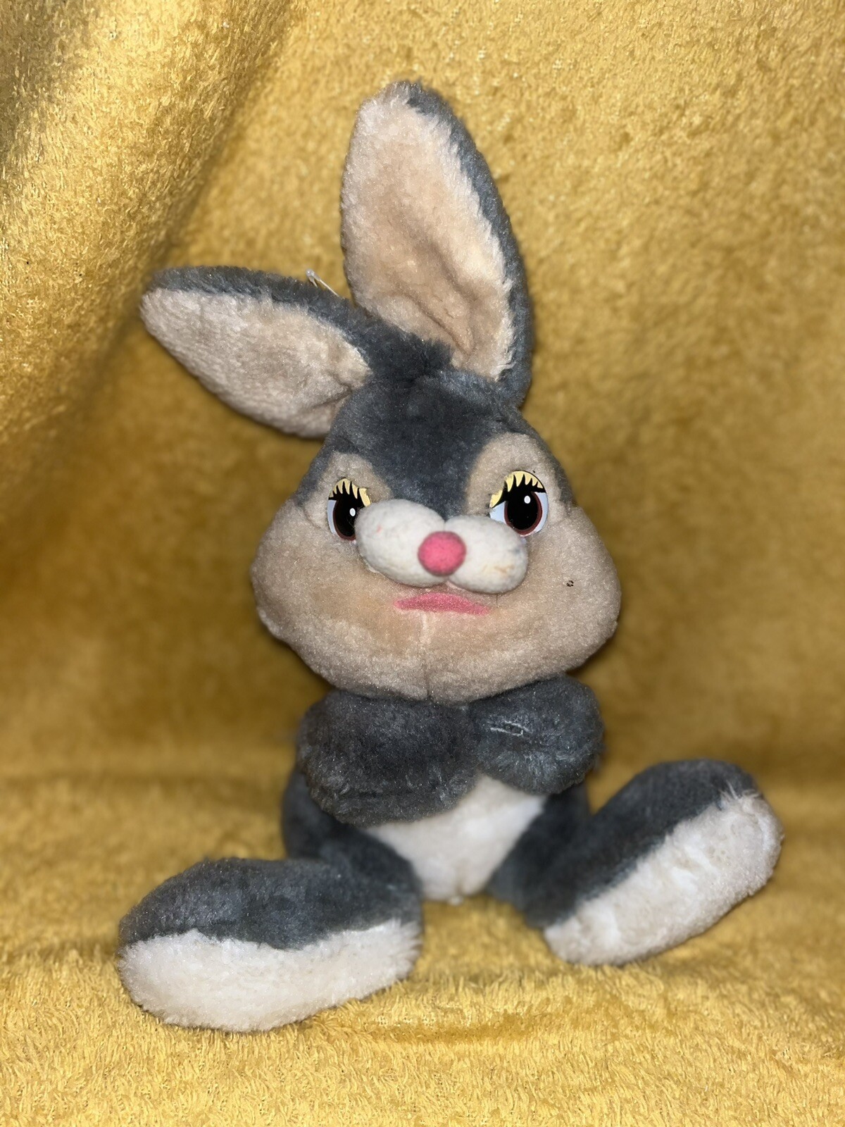 Walt Disney Plush Vintage Knickerbocker THUMPER Stuffed 9" Bunny Rabbit ...