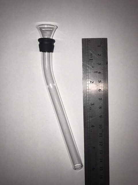 Glass Down Stem 12mm 6 Inch Angled With Rubber Grommet Downstem for ...