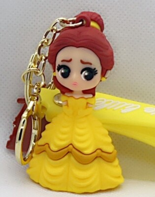 Belle keychain keyring Beauty and the Beast Queen Princess Bag Charm ...