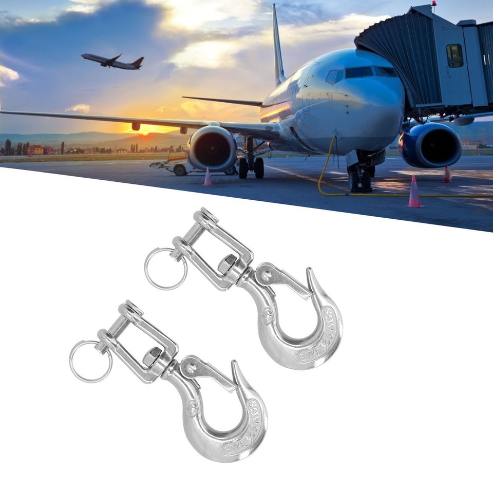 2pcs 304 Stainless Steel Chain Hook with Safety Latch 350kg Capacity ...