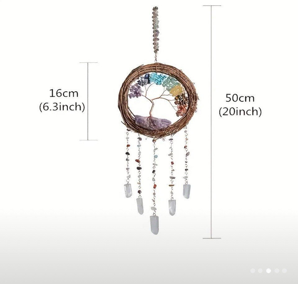 Crystal Sun Catcher Tree Of Life Amethyst Quartz Maker Mobile Window ...