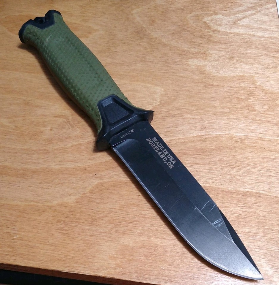 Gerber Strongarm Fixed Blade Fine Edge Knife Modular MOLLE Sheath ...