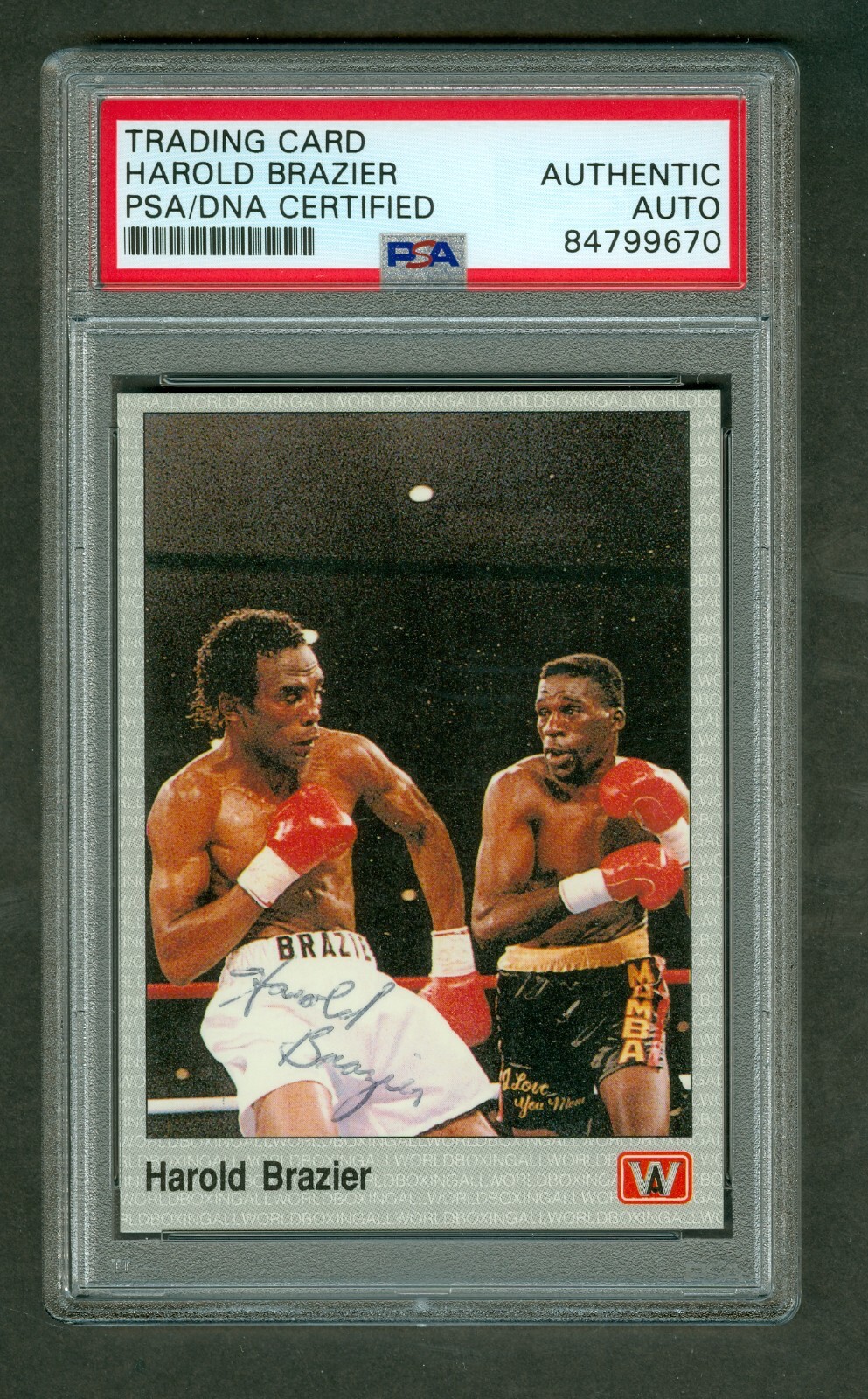 Harold Brazier 1991 All World Boxing #55 PSA Authentic Encased ...