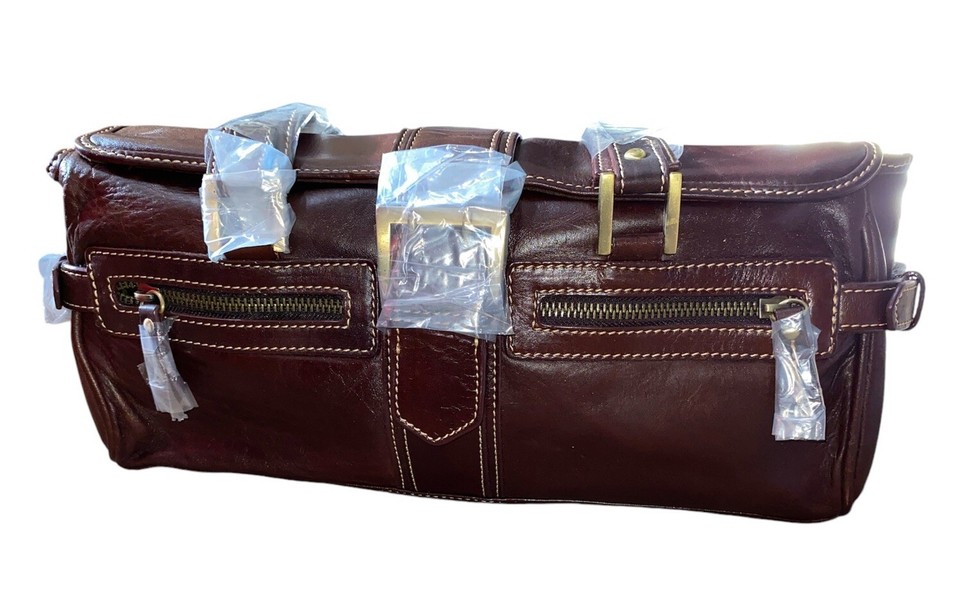 Northstyle Handbag Brown Leather Shoulder Bag Purse Muti Pocket Snap ...