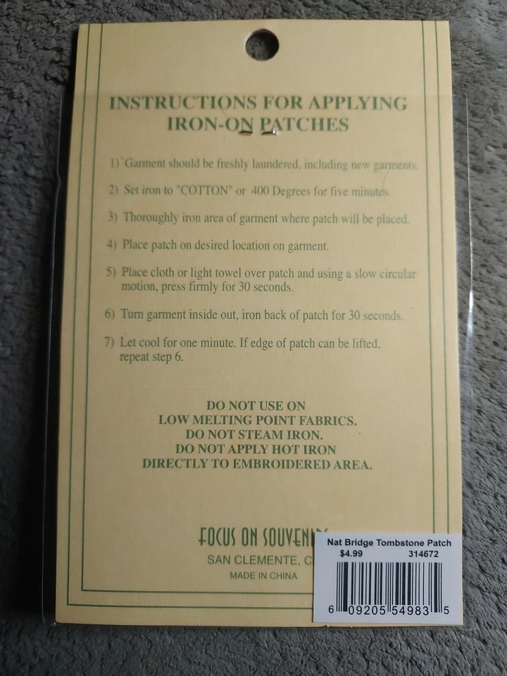 Natural Bridge of Virginia Patch | eBay