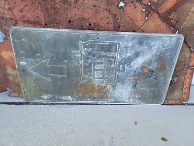 Heavy Indiana Early Vintage Highway 8 State Road Sign Marker Sign ...