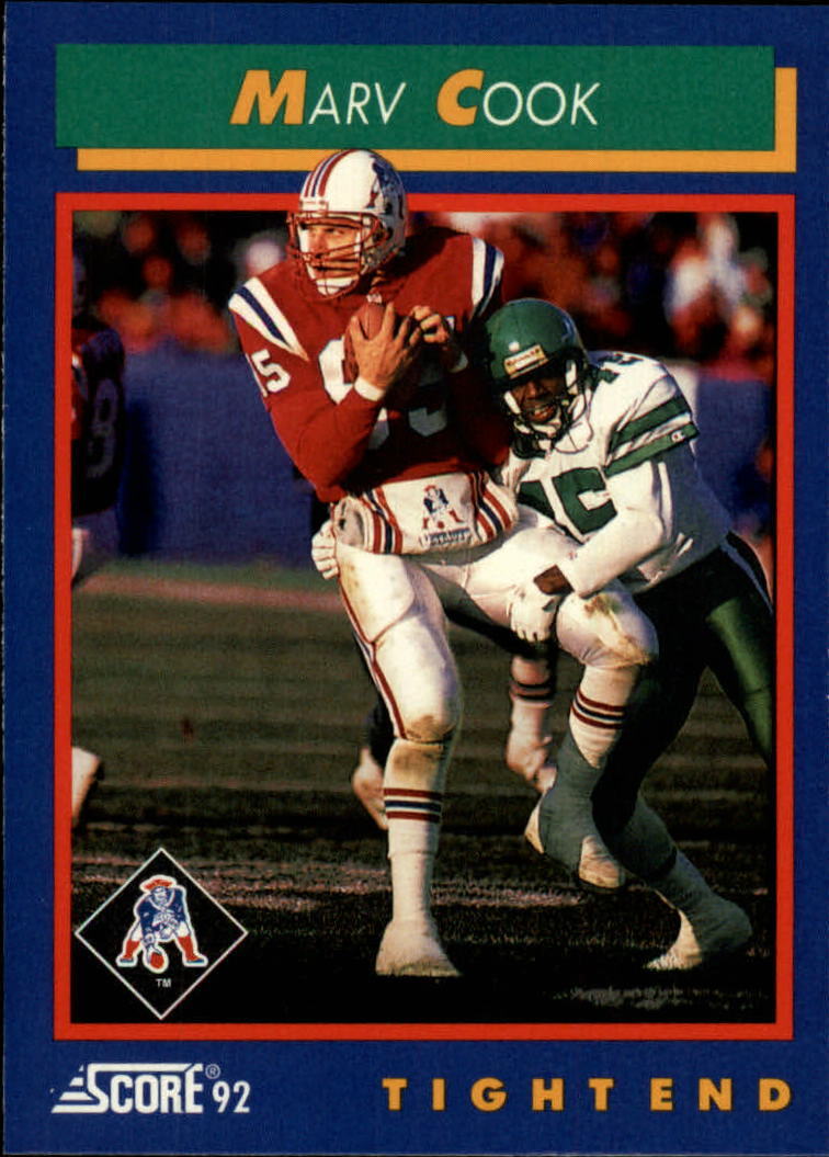 1992 Score Football Card #75 Marv Cook | eBay