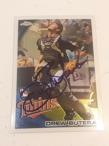 Drew Butera Minnesota Twins 2010 Topps Chrome Autograph Card #202 READ ...