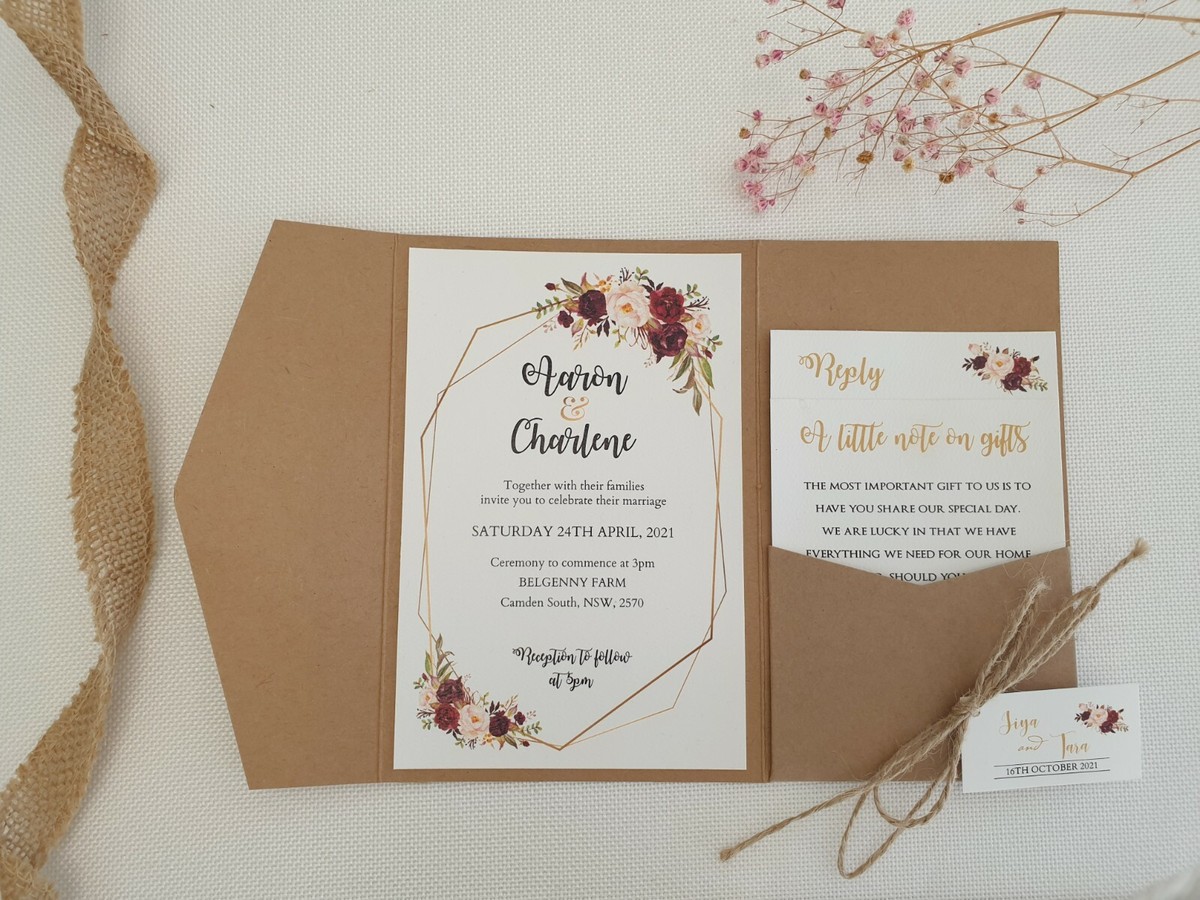 Kraft Paper Invitations