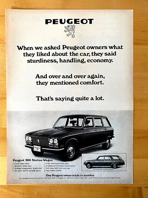 1972 Print Ad Peugeot 304 Station Wagon | eBay
