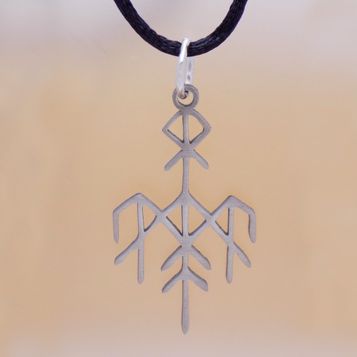Wardruna Symbol Viking Rune Nordic Stainless Steel Pendant & Black Cord ...