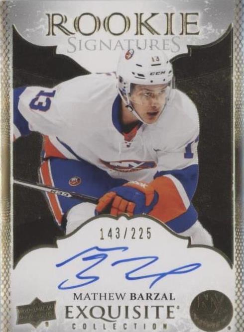 2016-17 Upper Deck Ice - Exquisite Rookie Signatures Mathew Barzal #ERS ...