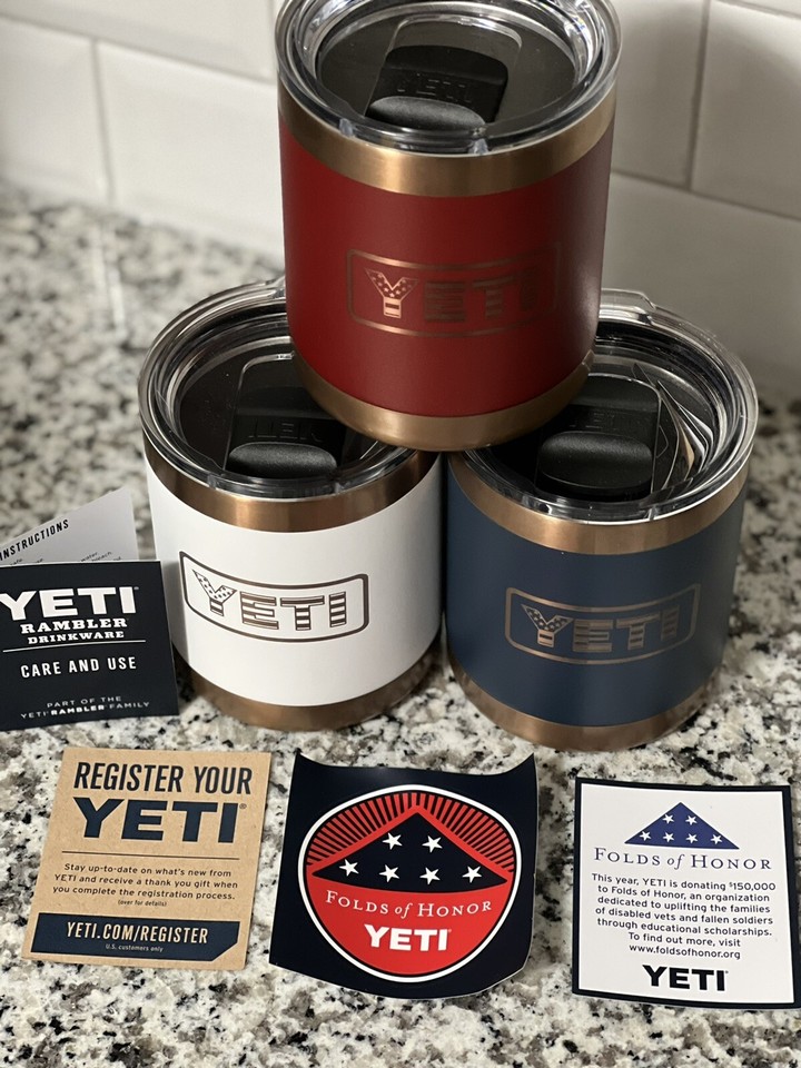 YETI 🇺🇸 Veterans 🇺🇸 FOH Lowball - Red-White-Blue Folds Of Honor RARE | eBay