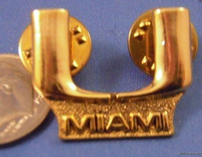 WHOLESALE LOT 12 UM UNIVERSITY OF MIAMI LAPEL GOLD PINS FLORIDA COLLEGE ...