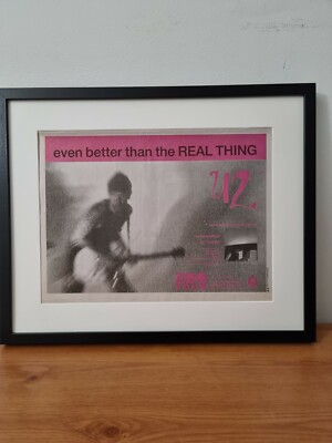U2 Original framed promo ad poster.1992.A3.Frame size 53cm x 43cm | eBay