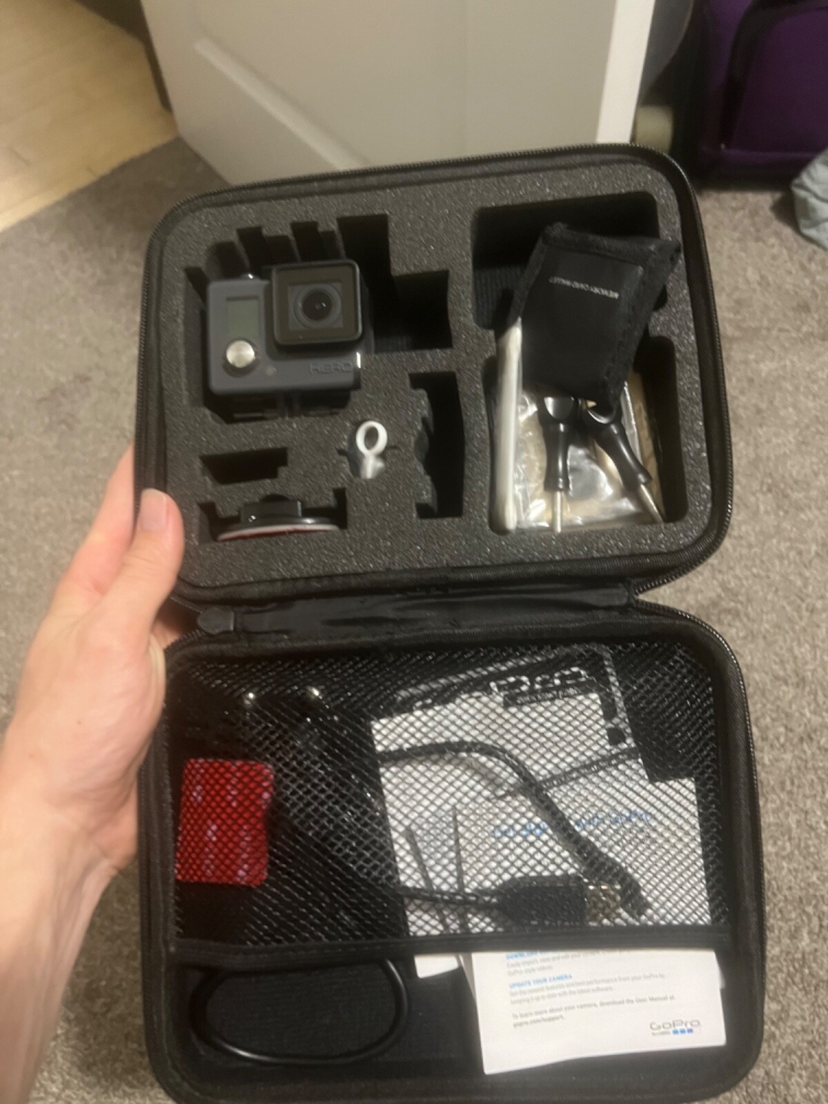 Gray GoPro Hero (barely used) (all attachments) | eBay