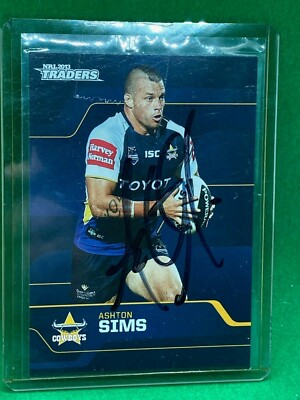 Signed Ashton Sims North Queensland Cowboys Autograph on 2013 Traders ...