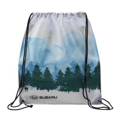Subaru Winter Scene Drawstring Backpack Cinch bag WRX Sti Forester ...