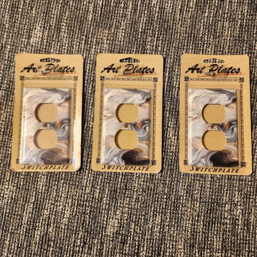 Outlet Cover Switchplate Covers set of 3 Granite Pattern Greys Browns ...