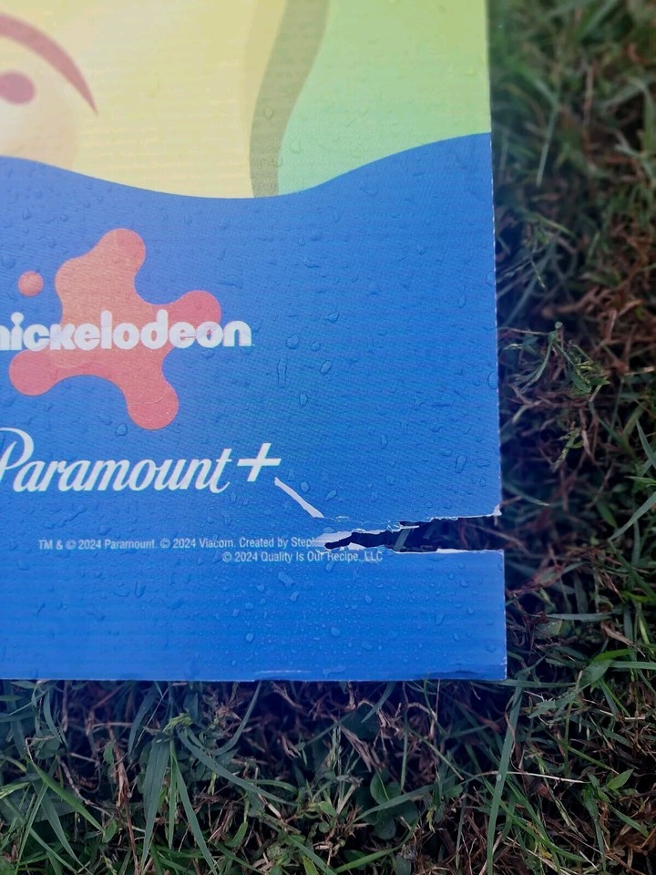 Rare Krabby Patty Wendys Promo Sign 4' 3' SpongeBob Nickelodeon (Pick ...