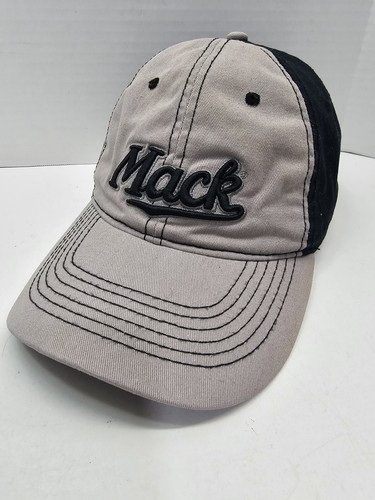 Mack Truck Cap Olive Gray Black Trim Adj Cap Hat | eBay