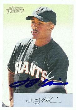 Jason Ellison autographed Baseball Card (Giants) 2002 Bowman Heritage ...