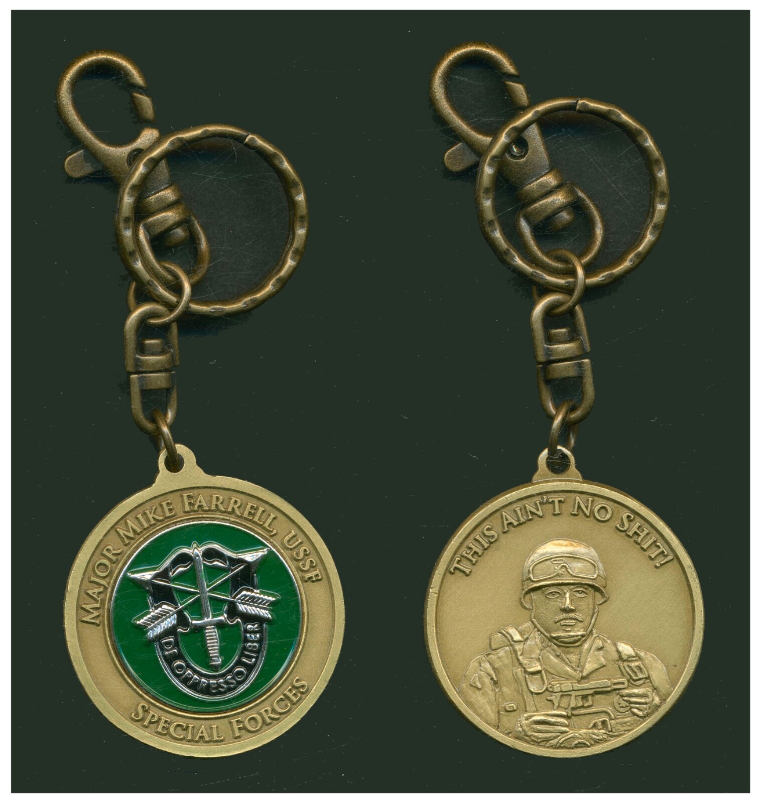 Challenge Coin Key Chain - Vietnam Special Forces - MAJ Mike Farrell | eBay