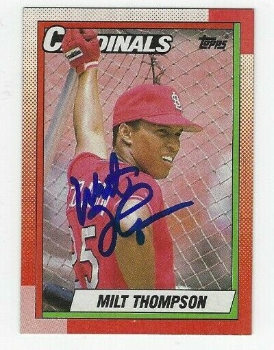 Milt Thompson Autographed 1990 Topps Signed Baseball Card #688 ...