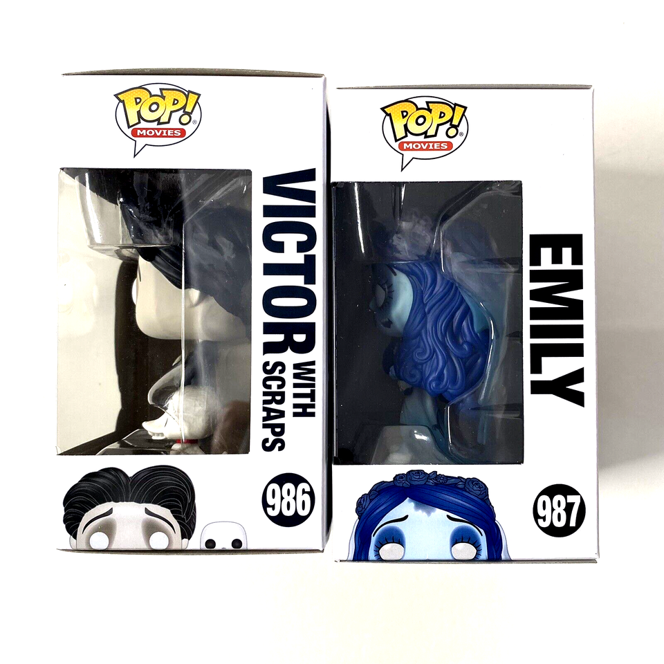 Corpse Bride Emily & Victor w/ Scraps Funko Pop! Vinyl Figure Set | eBay