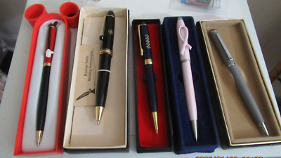 LOT OF 5 NICE BALLPOINT PENS QUILL AVON AMICO BARLOW/SALM GE MICKEY ...