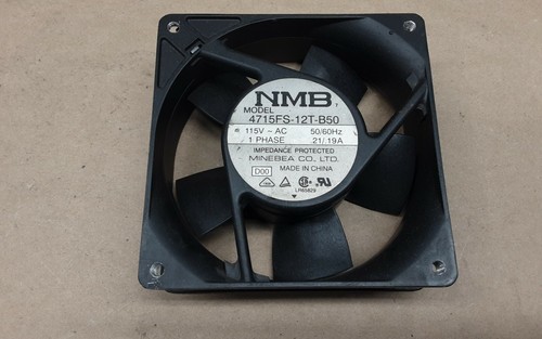 MINEBEA NMB FAN 5 BLADE 4715FS-12T-B50 115V 60HZ .21/.19A .21/.19 A AMP ...