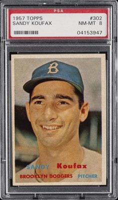 1957 TOPPS #302 SANDY KOUFAX PSA 8 | eBay