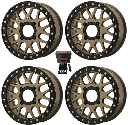 KMC Grenade Beadlock UTV Wheels/Rims (+38mm) Bronze 15" Can-Am Maverick ...