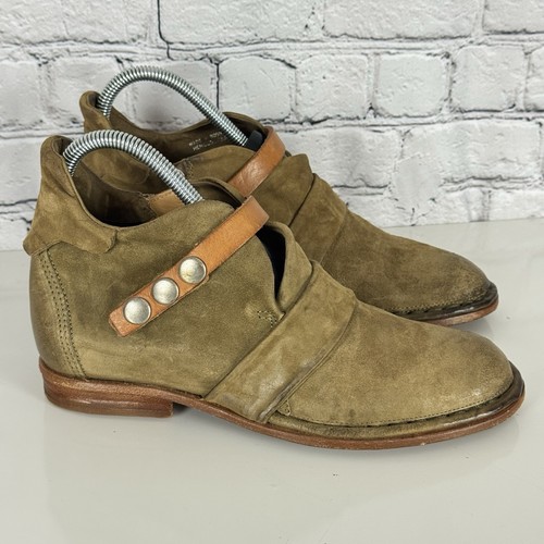 A.S.98 Bryan Tan Suede Leather Ankle Bootie Boot Women Size EU 37 US 6. ...