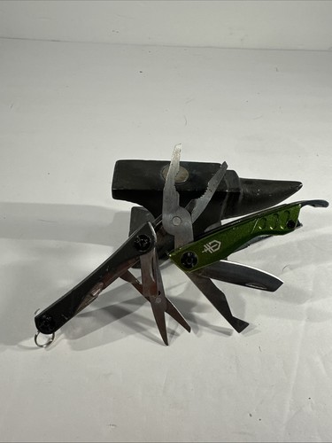 Gerber Dime Keychain Mini Multi-Tool Knife Scissors Pliers Green /grey ...