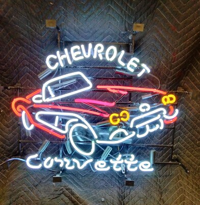 Chevrolet Corvette Neon Sign / Chevrolet Sign / Man Cave / Dealership ...