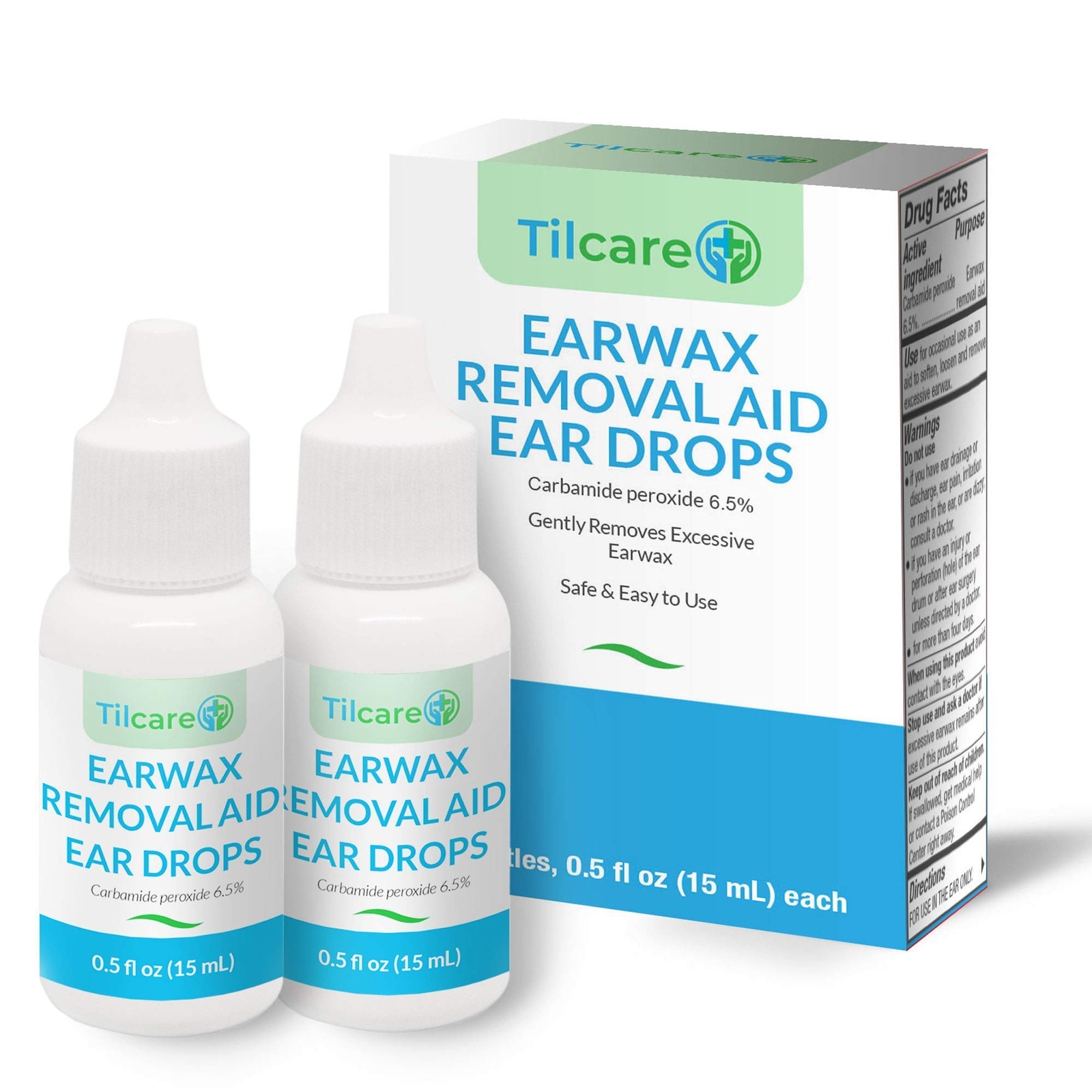 Ear Wax Removal Drops for Clogged Ears 2-Pack by Tilcare - La Paz ...