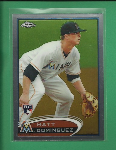 Matt Dominguez RC 2012 Topps Chrome Rookie Card # 159 Miami Marlins ...