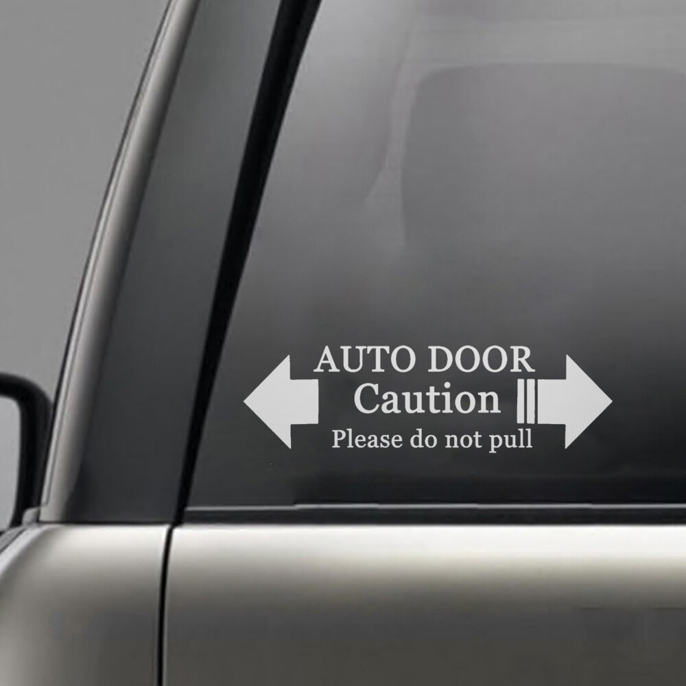 2PCS Automatic Home Auto Door Warning Caution Please Do Not Pull For ...