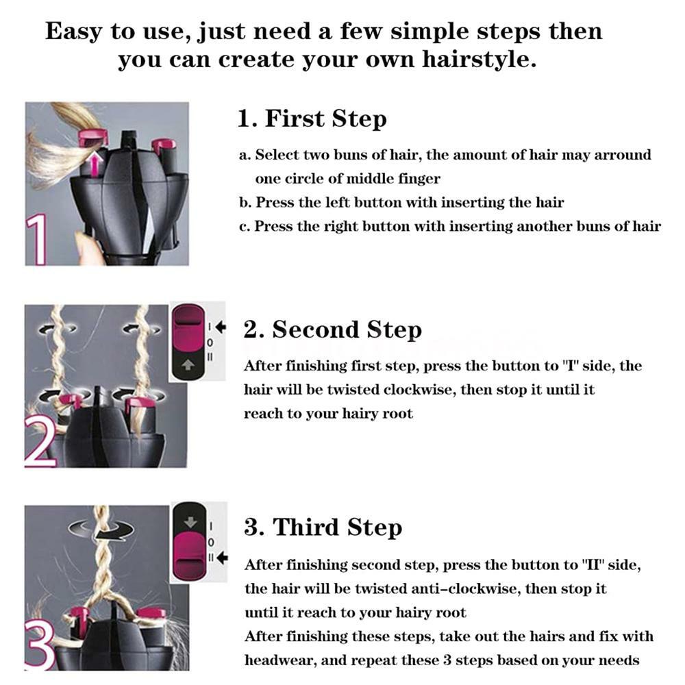 Automatic Hair Braider Styling Tools Smart Quick Easy DIY Electric ...