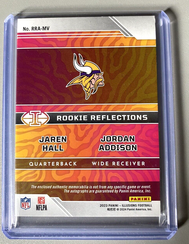 💥2023 Panini Illusions Jordan Addison Rookie Reflections Dual Patch ...