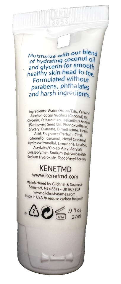 Lot of 18 KenetMD Nourish Well BODY LOTION 0.9oz Each Hotel / Travel Sz ...