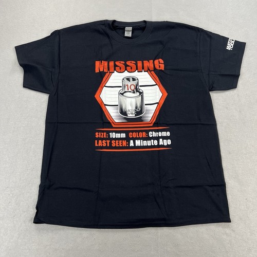Matco Tools Tshirt Men’s XL Black Missing 10mm Funny Graphic Tee Cotton ...