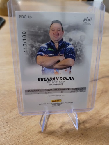 Panini PDC 2025 World Championship Darts Brendan Dolan Player Card /180 ...