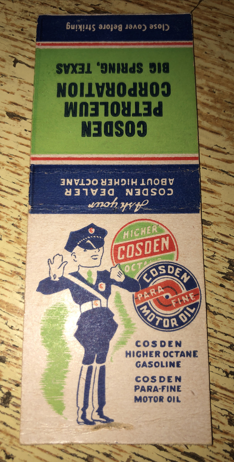 1940s-50s Cosden Para Fine Motor Oil Petroleum Corporation Big Spring ...