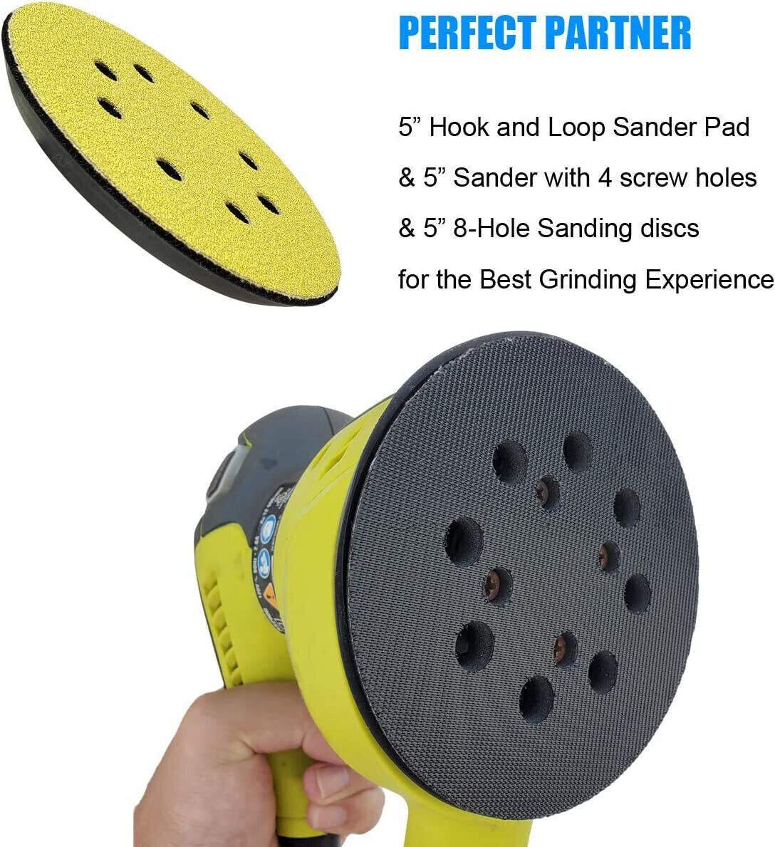 2 Pack 5" Hook and Loop Replacement Sander Pad for Ryobi RS290, RS241 ...