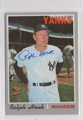 Ralph Houk 1970 Topps signed auto autographed card New York Yankees | eBay