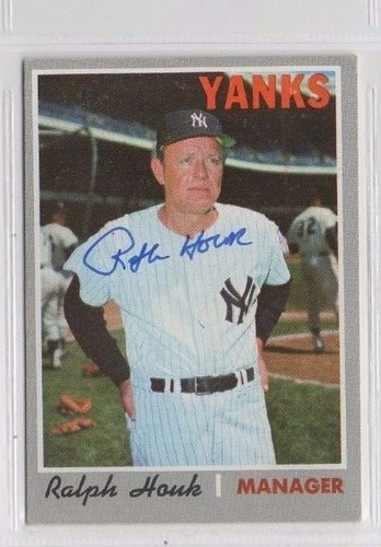 Ralph Houk 1970 Topps signed auto autographed card New York Yankees | eBay